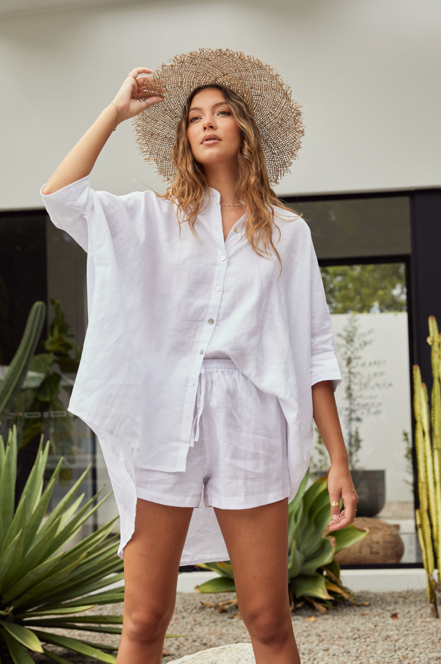 Clem Top Printed Linen - Wholesale – LJC DESIGNS